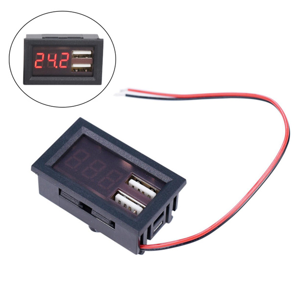 LED Digital Voltmeter Battery Gauge Car Voltage Meter Volt Tester ...