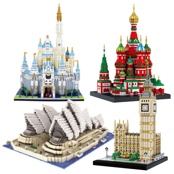 2000-4000pcs Balody World Architecture Landmarks City Building Blocks ...