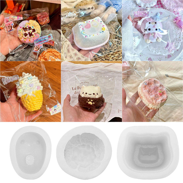 Cat Pudding Squeeze Mold diy Simulation Cake Playdough Squeeze Fun ...
