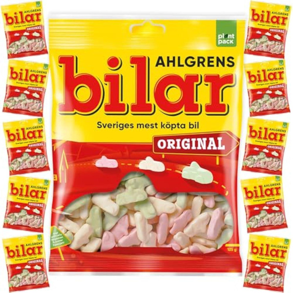 10 Bags X 125G Of Bilar Original Swedish Candy From Sweden Chewy ...