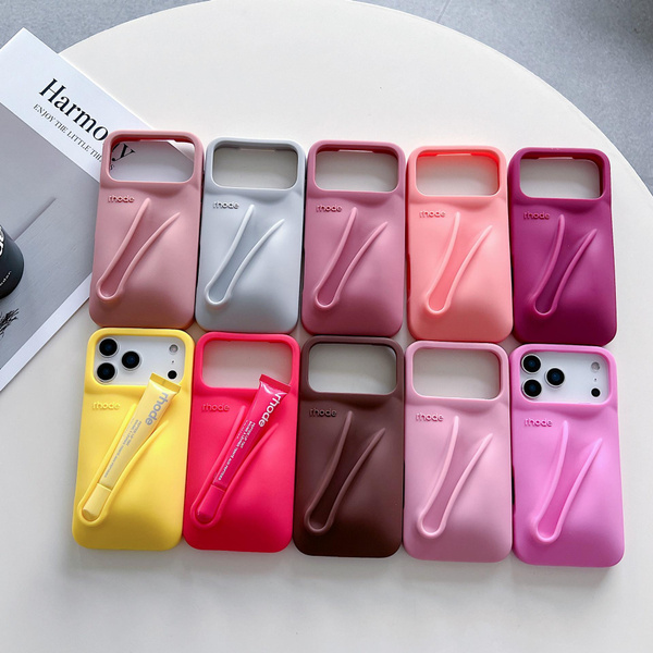 Hailey Bieber Rhode Inspired iPhone Case with Lipstick Slot | Silicone ...