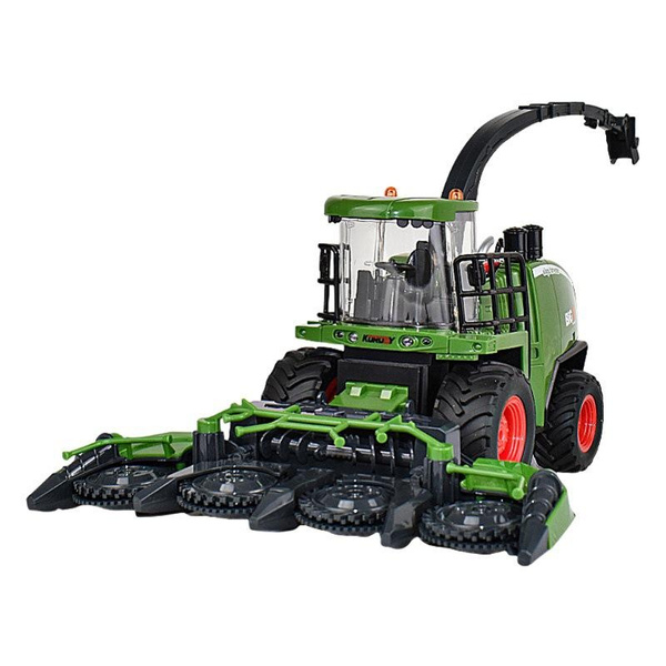 Remote Control Farm Tractor Toy with Electric Harvester - Realistic ...
