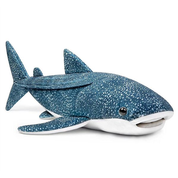 Simulation Great Whale Shark Plush Toy - Realistic 20.5" Long Lifelike ...
