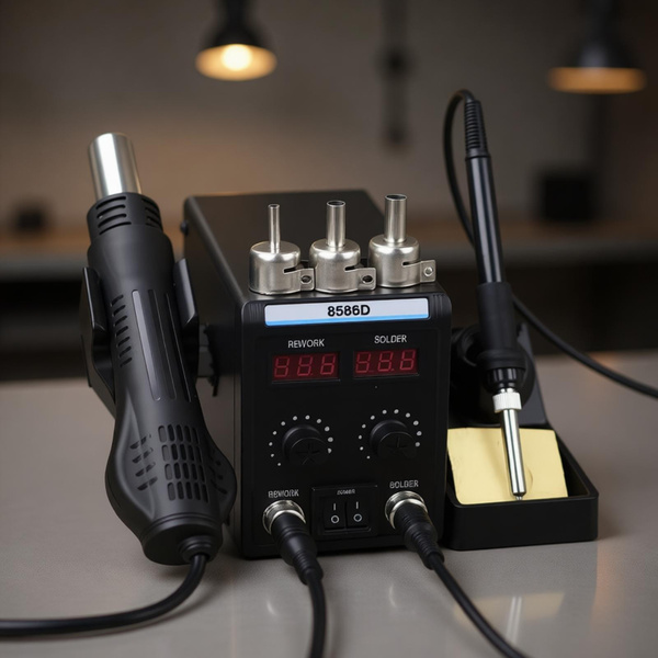 8586D Soldering Station Hot Air Guns Solder Station with Temperature ...